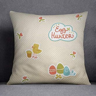 Bonamaison Le Jardin du Lin Kissenhüllen, Cotton, Mehrfarbig, 45x45