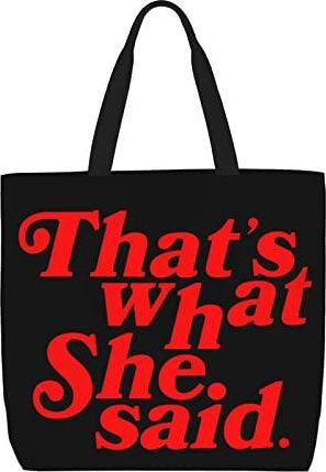 Generic Sac Fourre-Tout CEst Ce QuElle A Dit Sac De Shopping Pliable Lavables Sacs En Toile &Eacute;paule, Pour Burea, Shopping, Voyage, Filles