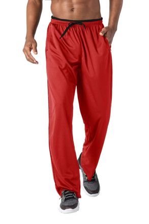 KEFITEVD Jogginghose Herren Leicht D&uuml;nn Sporthose Lang Gr&ouml;&szlig;e Atmungsaktiv Stretch Fitnesshose L&auml;ssig Freizeithose mit Rei&szlig;verschluss-Taschen Rot-Schwarz XXL