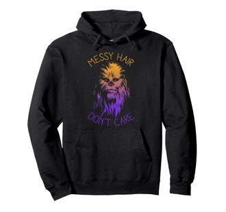 Star Wars Chewbacca Messy Hair Gradient Portrait Pullover Hoodie
