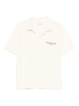 Sporty & Rich polo Eden Script - Tons neutres