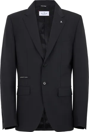 Philipp Plein Regular Fit Blazer Skull Strass