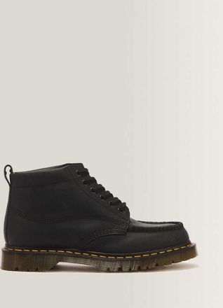 Dr. Martens Lowell Chukka 6-&Ouml;sen Crazy Horse Leder Moc Toe Stiefel Schuhe in Schwarz, Gr&ouml;&szlig;e: 36