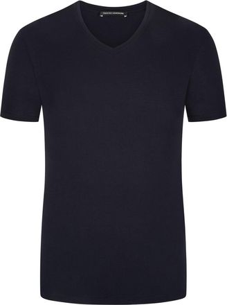 Trusted Handwork Leichtes T-Shirt aus Pima-Baumwolle mit V-Ausschnitt in