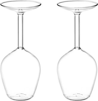 Citywalk 2X Weinglas mit Langem Stiel, Umgedreht, Ausgefallene, Einzigartige Weingl&auml;ser mit Stiel, Umgedrehte Weingl&auml;ser mit Langem Stiel