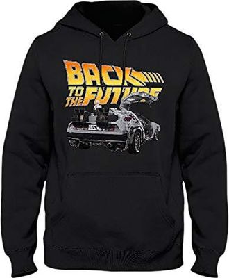 Cotton Division Zurück in die Zukunft Cotton Division Mebafudsw035 Homme Sweatshirt à Capuche, Noir, S