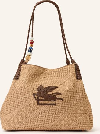 Etro Etro Shopper Libra Mit Schmuckperlen braun