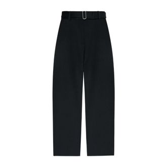 STUDIO NICHOLSON Weite Hose mit G&uuml;rtel - - Trousers - Damen - Schwarzk - S