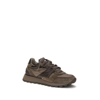 Brunello Cucinelli Womens Brown Calf Leather Bos Taurus Athletic Sneakers