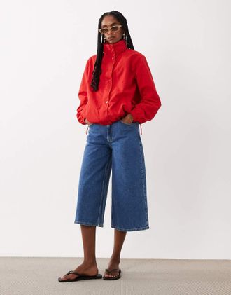 Threadbare Veste imperm&eacute;able &agrave; col chemin&eacute;e - Rouge