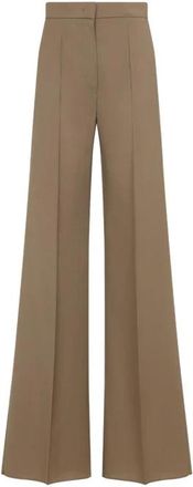 Max Mara Femme, Pantalons, Beige, Taille: 38 FR Pantalon large taille haute