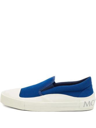 Moncler baskets en toile - Bleu