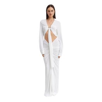 CHRISTOPHER ESBER Quarzkristall Maxikleid - - Dresses - Damen - Wei&szlig; - M