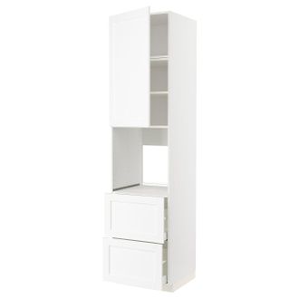 IKEA METOD / MAXIMERA Hochschrank f Backofen+Tür/2Schubl