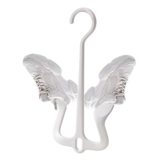 Generico Robustes Aufbewahrungsregal mit zwei Haken, platzsparender Schuhst&auml;nder | f&uuml;r Balkon, Zuhause, Schlafzimmer, Camping, Reisen, Hotel, Terrasse