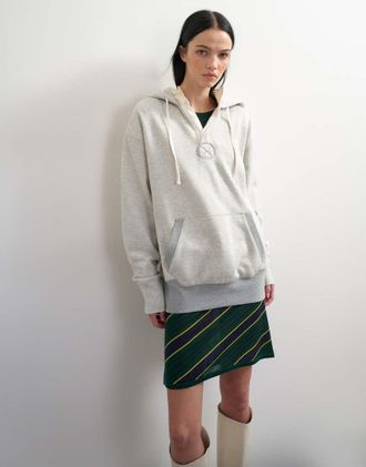 Topshop x Talia Byre hoodie &eacute;pais premium gris