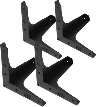 Soimiss 4 Stück Metall Möbelfüße Dreieckig Schwarz Stabile Möbelbeine aus Eisen für Sofa Schrank Couch DIY Möbelstützen Modernes Design