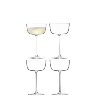 LSA International BG07 Lot de 4 verres à cocktails Borough, 240 ml, transparents