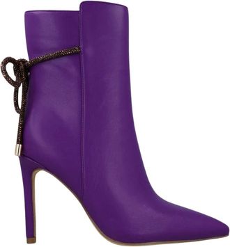 Menbur Femme, Chaussures, Violet, Taille: 39 EU Tronchetto in pelle fiocco posteriore in strass