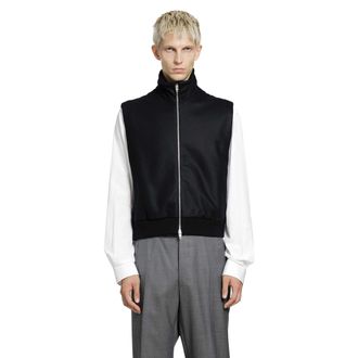 Jil Sander Wool Melton Padded Vest