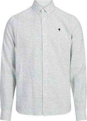 Faguo Chemise ray&eacute;e Ivoy en coton et lin m&eacute;lang&eacute;