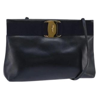 Ferragamo Sac bandouli&egrave;re en cuir Pre-owned - Femme - Pre-owned - Bleu - Taille: ONE Size