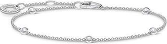 Thomas Sabo Bracelet en argent sterling 925 avec pierres blanches 16-19 cm