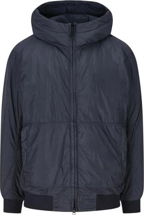 Stone Island Homme, Vestes, Bleu, Taille: 2XL Blouson aviateur &agrave; capuche