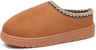 Alexis Leroy Chaussons Femme Pantoufles Chaudes Dhiver Antid&eacute;rapantes Slippers Ch&acirc;tain 37 EU