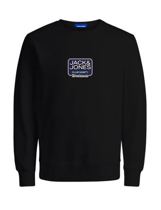 Jack & Jones JOREATON Sweat Crew Neck FST, Schwarz,S