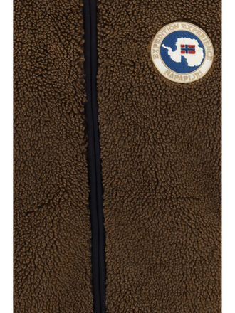 Napapijri Archive Fleece Jacket - Brown