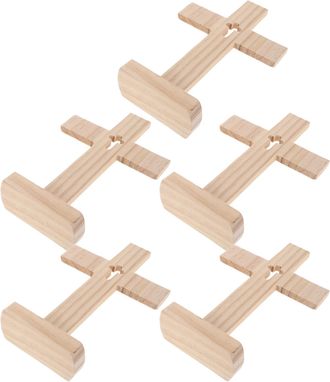 BESPORTBLE Cabilock 5 St&uuml;ck Stehend Christliches Holzkreuz aus Kiefernholz Handgefertigtes Tischaltarkreuz f&uuml;r Kirchenaltar und Religi&ouml;se Wohnraumdekoration