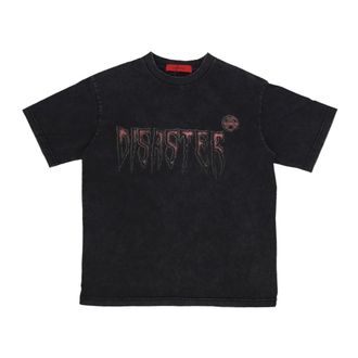 Acupuncture Schwarzes Disaster Tee Kurzarm T-shirt - - Tops - Herren - Schwarzk - XL