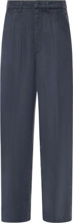 Dondup Femme, Pantalons, Bleu, Taille: 40 FR Pantalone Wide Leg Chino Eloise