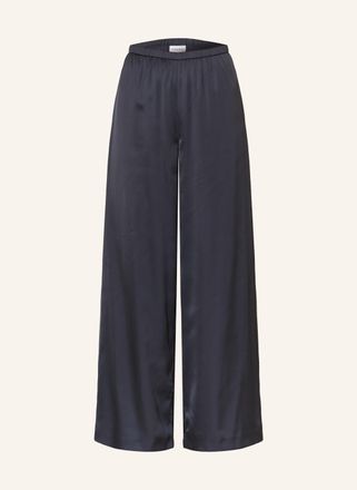 Comma Comma Marlenehose Aus Satin blau