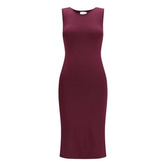 SA SU PHI &Auml;rmelloses Slim-Fit Langes Seidenkleid - - Dresses - Damen - Lila - L