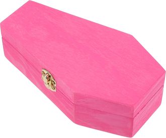 Garneck Holzkiste im Sargdesign für Halloween Multifunktionale Aufbewahrungsbox für Süßigkeiten Schmuck und Tierurnen Deko für Partys und Persönliche Erinneru