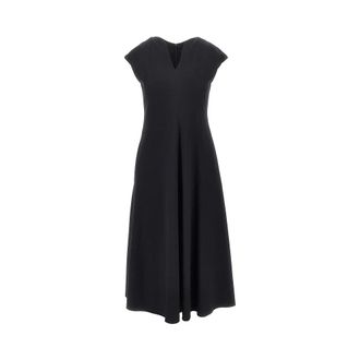 Emporio Armani Robe midi en jersey Milano - Femme - Robes - Noir - Taille: 40 FR