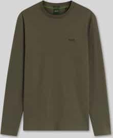 HUGO BOSS Regular Fit Langarmshirt aus Baumwoll-Mix Modell Tee Long
