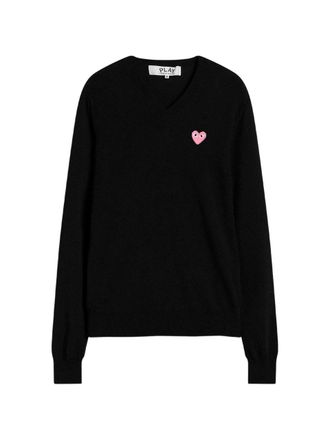 Comme Des Gar&ccedil;ons u Sweater Pink Emblem Knit