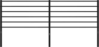 Generic Kopfteil aus Metall, Horizontale Stange mit Beindesign, Einfache Montage f&uuml;r Twin-, Full-, Queen- und King-Size-Betten (180 cm)
