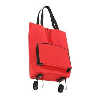 Cabilock Chariot Courses Pliable Robuste avec Roues Sac de Rangement Oxford Résistant à Usure Capacité Trolley de Courses à Roulettes Pratique et Portable Sac 