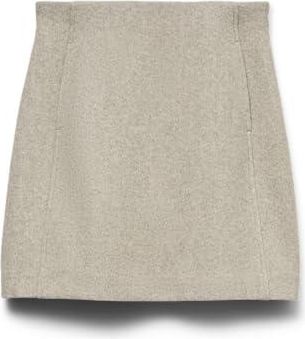 Vero Moda Vmfortuneallison Hw GA Noos Jupe Courte pour Femme, Silver Mink/détail : chiné, L