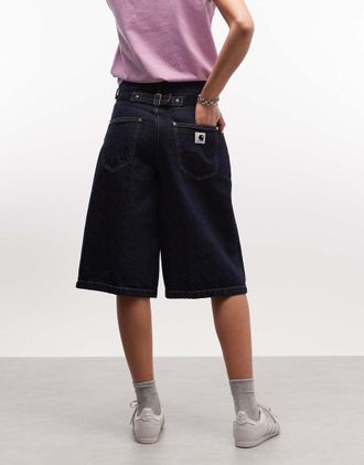 Carhartt Work in Progress Belmont - Short avec ceinture cintr&eacute;e &agrave; larri&egrave;re - Brut-Bleu