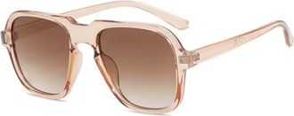 Generic Lunettes De Soleil À Monture Carrée For Homme Et Femme, Idéales For Les Déplacements, Les Fêtes, Les Photos Et Les Vacances(Clear)