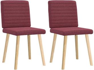vidaXL Esszimmerstühle 2 Stk. Weinrot Stoff Vidaxl