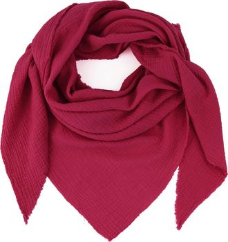 Glamexx24 Damenschal Musselin Dreieck Schal, XXL Schal verschiedenen Farben Halstuch Winterschal aus Baumwolle Hergestellt in Italien