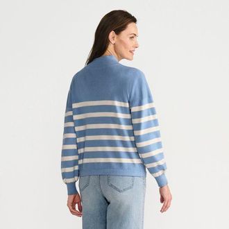 Lands End Feinstrick-Pullover aus softem Viskosemiix, Damen, Größe:32-34 petite, Blau, by Lands End
