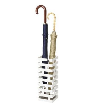 Yamazaki Tableware 2362 Brick Umbrella Stand, White, Steel, 15 x 15 x 43 cm