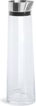 Blomus ACQUA- Wasserkaraffe aus Glas, 1,5 Liter Fassungsverm&ouml;gen, Glaskaraffe mit hochwertigem Edelstahl-Deckel, tropffreies Ausgie&szlig;en, exklusive Optik (H / 